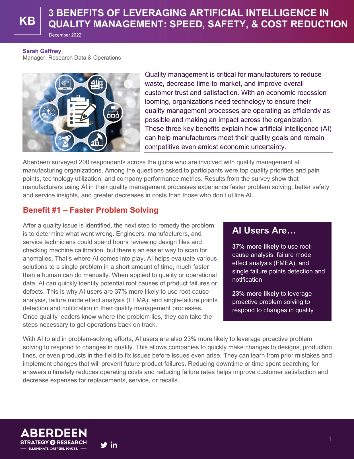 3 Benefits of Leveraging Artificial Intelligence in Quality Management ...